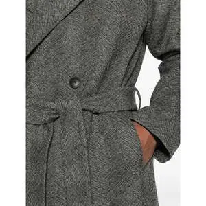 Tagliatore Grey Coats Double Breasted Coats
