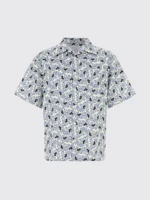 Prada Printed Cotton Poplin Shirt - Cream