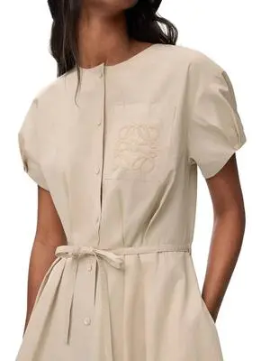 Loewe Cotton Poplin Chemisier - Cream