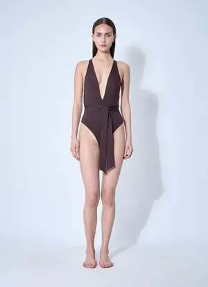 Max Mara Cristel Belted Swimsuit