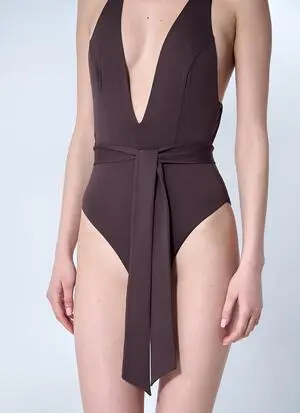 Max Mara Cristel Belted Swimsuit