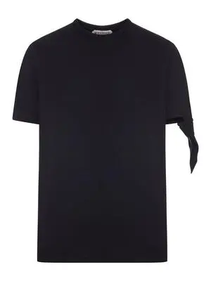 JW Anderson Knotted Sleeve Jersey T-shirt - Black