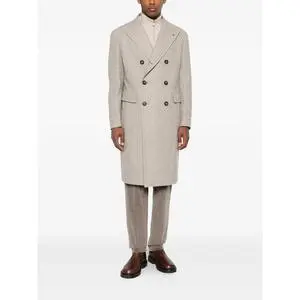 Tagliatore Neutrals Coats Double Breasted Coats - Cream