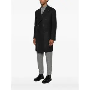 Tagliatore Grey Coats Double Breasted Coats