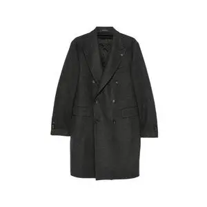 Tagliatore Grey Coats Double Breasted Coats - Gray