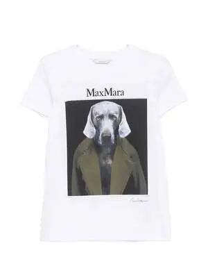 Max Mara Graphic Print Short-sleeve T-shirt - White