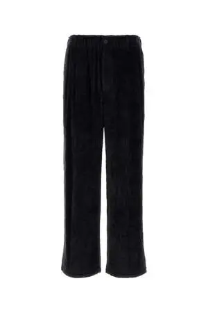Giorgio Armani Charcoal Corduroy Wide-leg Pant - Yellow