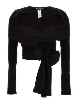 Dolce & Gabbana Kim Stretch Crop Top - Black