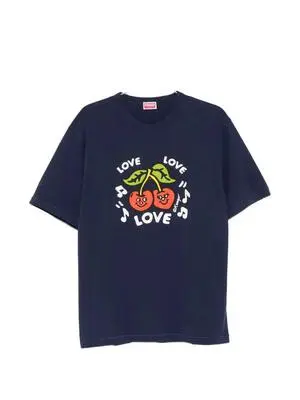 Kenzo Cherry-print T-shirt - Blue