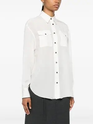 Brunello Cucinelli Silk Long Sleeve Shirt