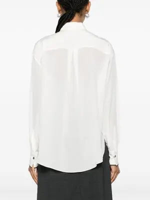 Brunello Cucinelli Silk Long Sleeve Shirt