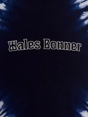 WALES BONNER Logo Embroidery Tie Dye Sweatshirt - Blue