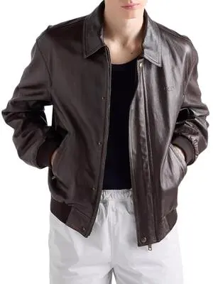 Prada Nappa Bomber Jacket - Brown