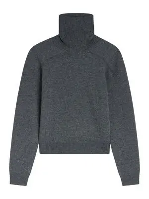 Phoebe Philo Wool And Cashmere Patched Shoulder Sweater - Multicolor