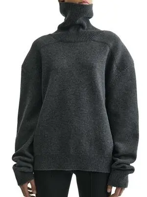 Phoebe Philo Wool And Cashmere Patched Shoulder Sweater