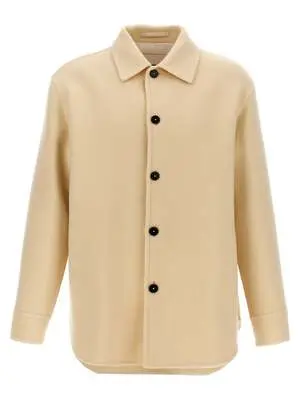 JIL SANDER Virgin Wool Coat - Cream