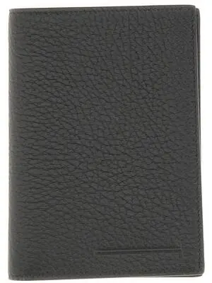 TOM FORD Leather T Card Holder - Black