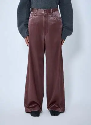 Issey Miyake Satin Wide-leg Jeans