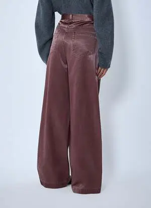 Issey Miyake Satin Wide-leg Jeans
