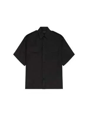 Phoebe Philo Lightweight Habotai Silk Utility Shirt - Black