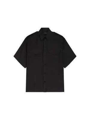 Phoebe Philo Lightweight Habotai Silk Utility Shirt - Black
