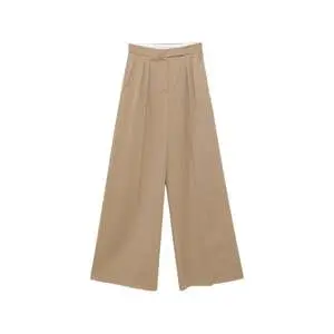 Max Mara MAX MARA Virgin Wool Palazzo Trousers Brown
