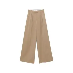 Max Mara Virgin Wool Palazzo Trousers - Brown