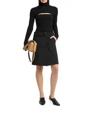 COURREGES Ribbed Sweater - Black