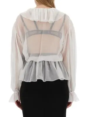 Dolce & Gabbana Chiffon Blouse With Ruffles
