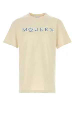 Alexander McQueen Cream Cotton T-shirt - Yellow