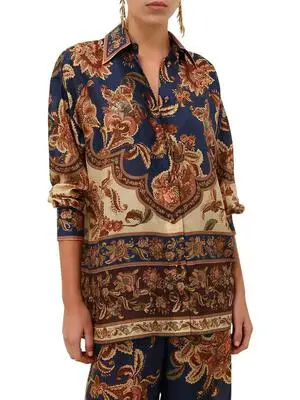 Zimmermann Aster Printed Silk Shirt