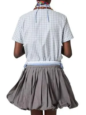 Miu Miu Check Poplin Shirt