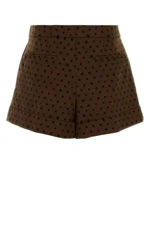 Fendi Printed Stretch Wool Blend Shorts - Multicolor