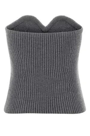 JIL SANDER Wool Blend Bodice - Gray