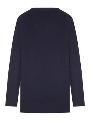 Miu Miu Oversized Ribbed Knit Sweater With Logo