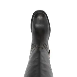 Chloé Calfskin Buckle Block Heel Boots