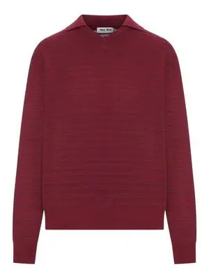 Miu Miu V-neck Cotton Sweater - Multicolor