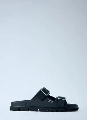 Prada Rubber Double Strap Slides