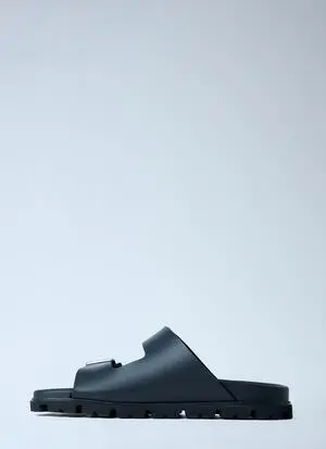 Prada Rubber Double Strap Slides