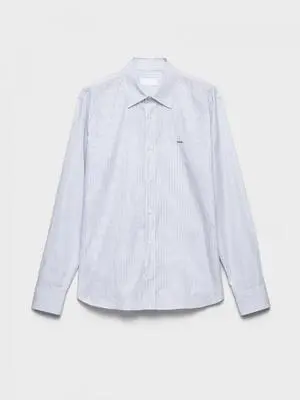 Prada Striped Cotton Poplin Shirt
