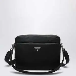 Prada Re-nylon And Saffiano Leather Crossbody Bag - Black