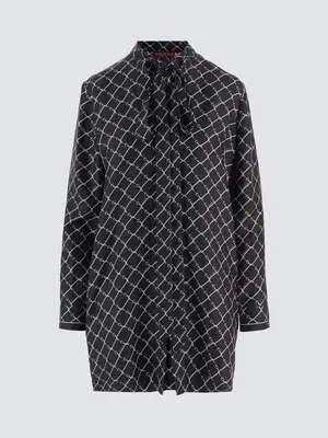 Gucci Horsebit Print Silk Chemisier Dress