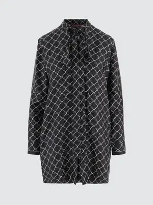 Gucci Horsebit Print Silk Chemisier Dress