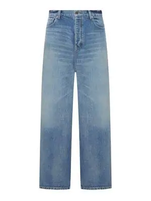 Balenciaga Dark Organic Denim Baggy Jeans - Blue