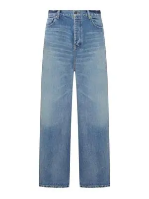 Balenciaga Dark Organic Denim Baggy Jeans - Blue
