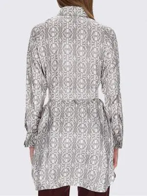 Max Mara Printed Silk Dress - Cream
