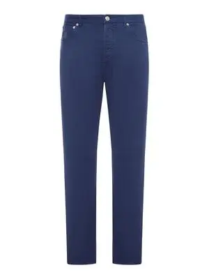 Brunello Cucinelli Five-pocket Garment-dyed Denim Trousers - Blue