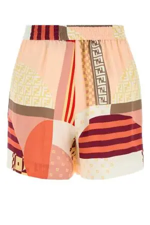 Fendi Printed Crepe Shorts