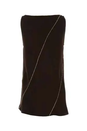 JIL SANDER Viscose Top - Brown