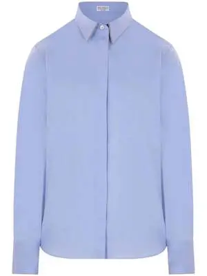 Brunello Cucinelli Monili Trimmed Poplin Shirt - Multicolor